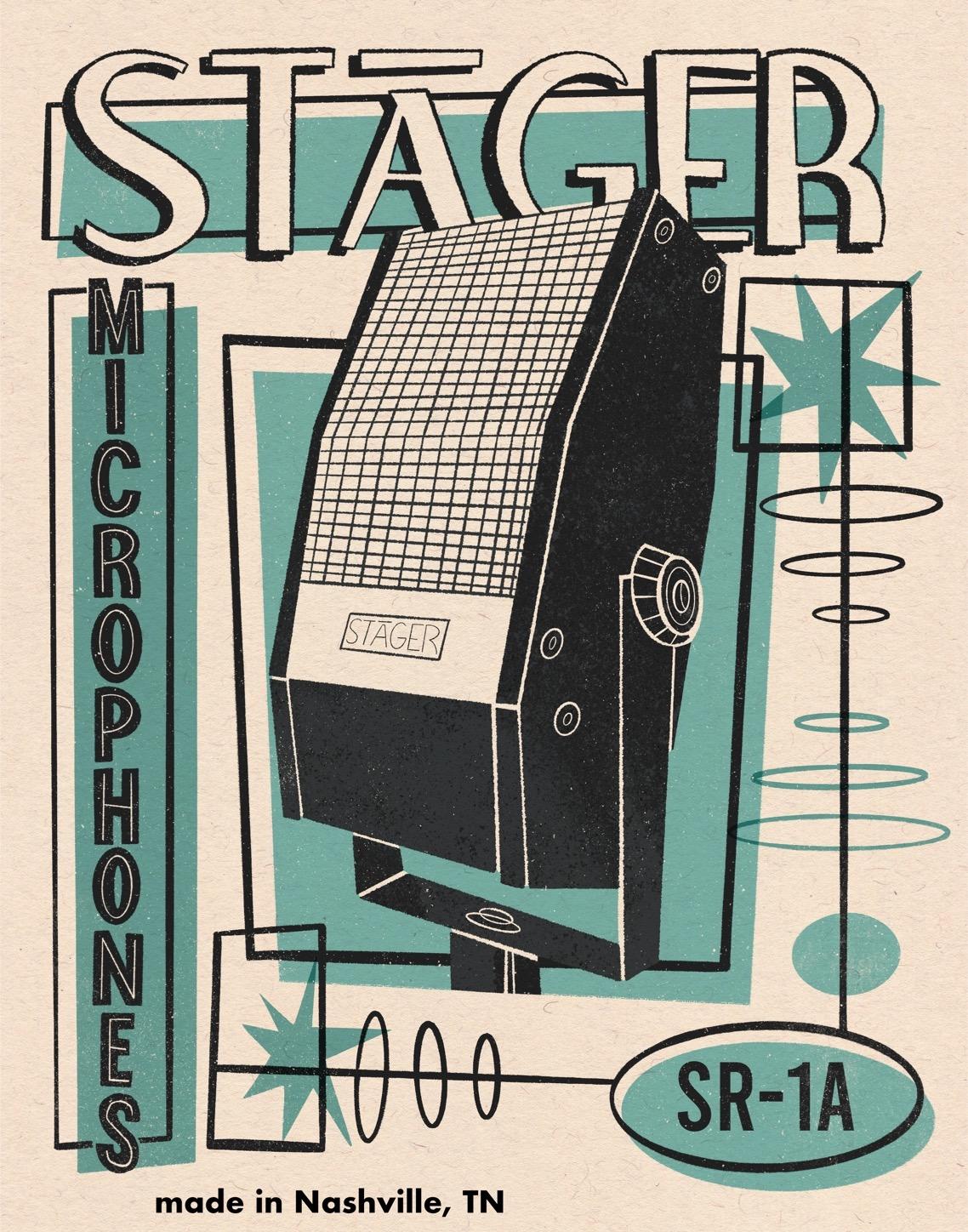 Stager SR-1A Vintage Alnico-V Figure 8 Ribbon Microphone | Axe... And ...